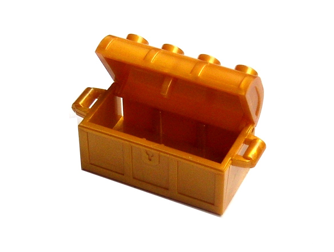 Lego Schatzkiste in perl gold Truhe pearl gold Treasure Chest 4738ac01 ...