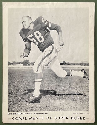 1965 SUPER DUPER MARKETS MIKE STRATTON AUTOGRAPHED 8X10 PHOTO BUFFALO ...