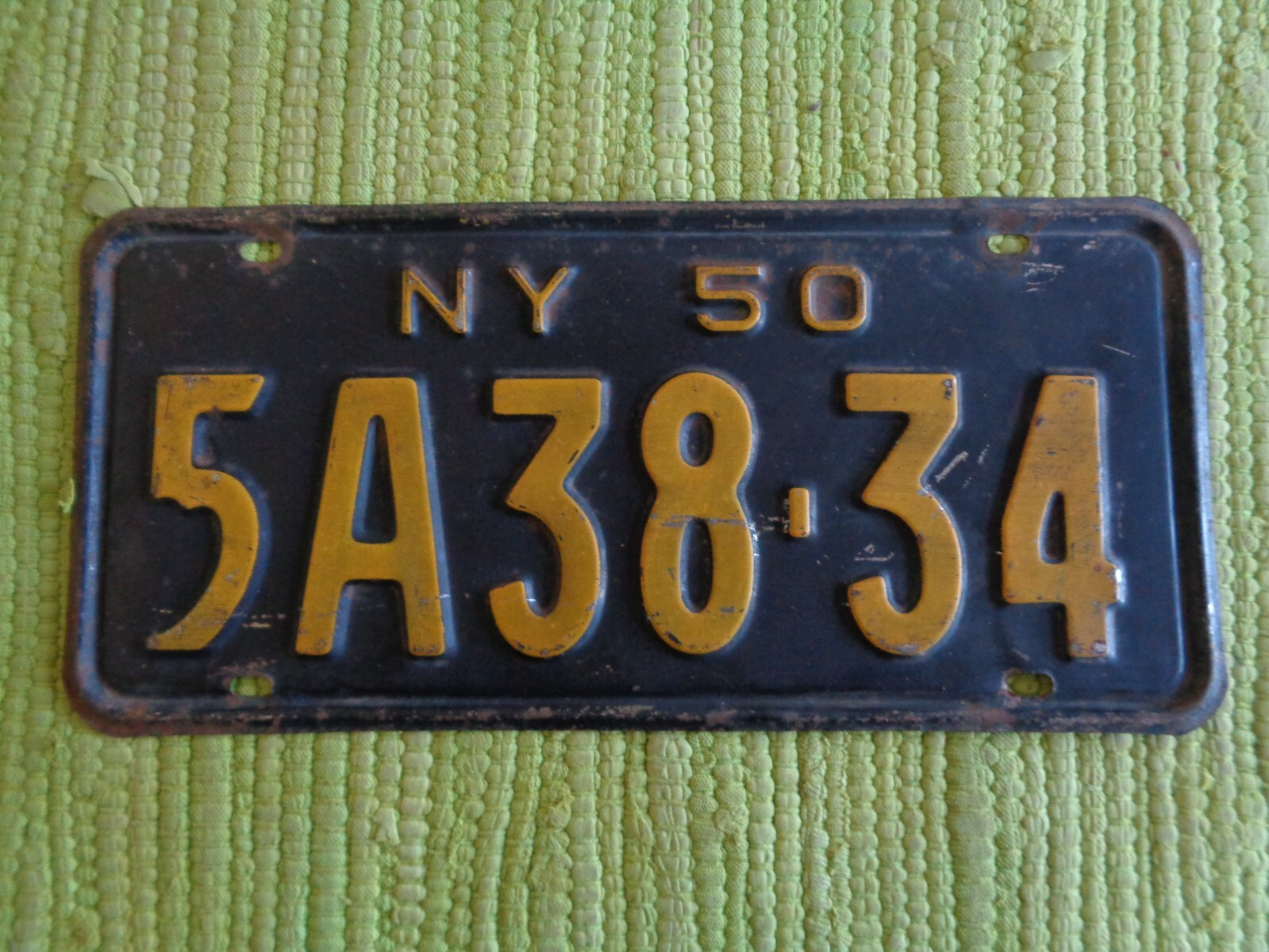 1950 New York License Plate 50 NY Tag 5A38-34 | eBay