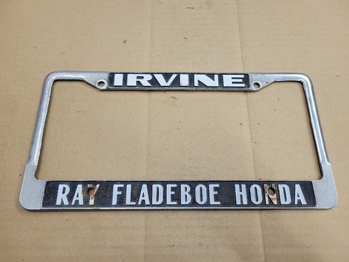 Ray Fladeboe Honda Irvine California CA Metal Vintage License Plate ...