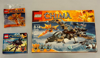 LEGO Chima LOT Vultrix's Sky Scavenger Set, Razcal's Glider, Frax ...