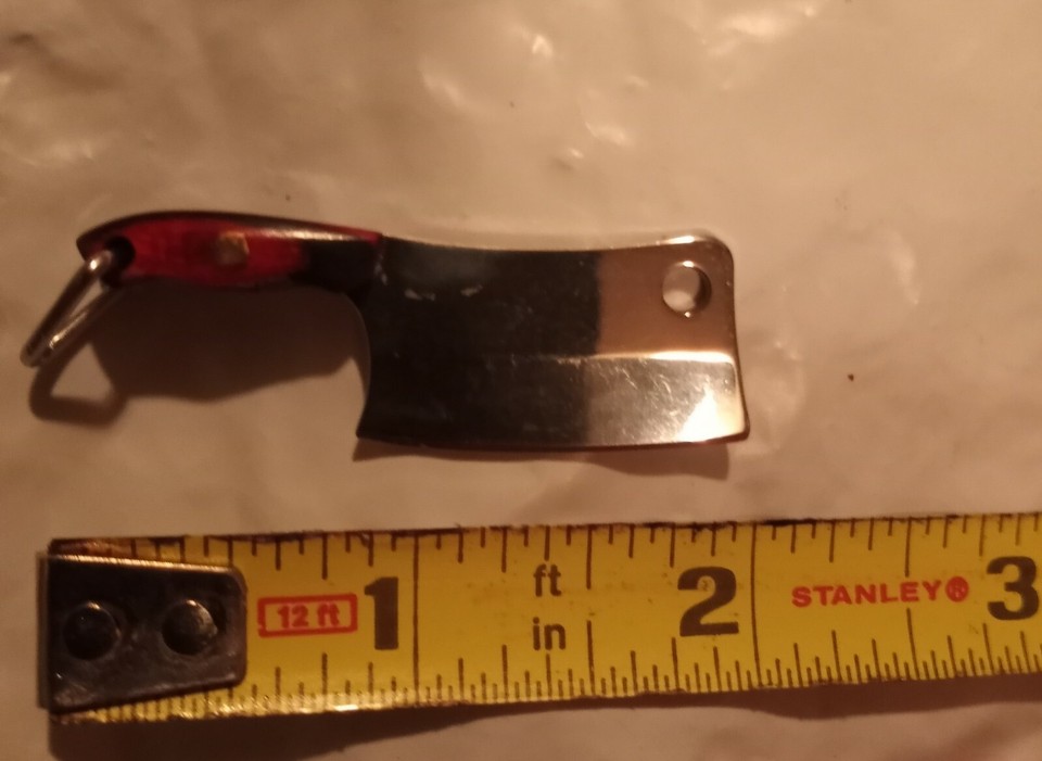 Mini Stainless Steel Butcher Knife Hatchet Keychain Free Ball Chain ...