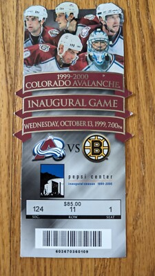10/13/99 Inaugural Game Pepsi Center Debut Colorado Avalanche Ticket ...