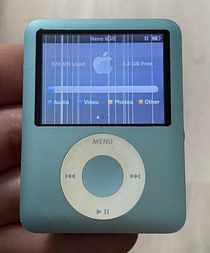 Apple iPod Nano 3rd Gen 8GB Player - Blue - Lines On Screen | eBay UK