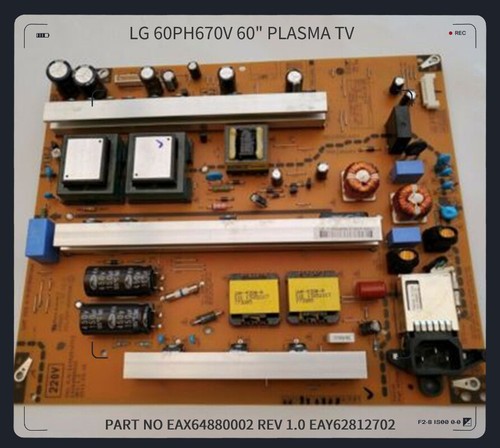 LG 60PH670V PLASMA TV POWER BOARD EAX64880002 REV 1.0 EAY62812702 | eBay