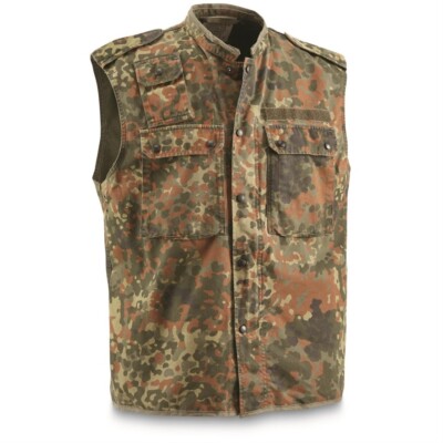 German Military Flecktarn Camouflage Combat Survival Vest Surplus Army ...