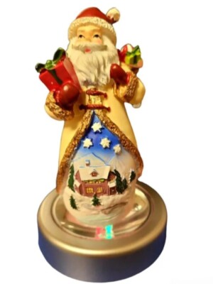 Santa Claus LED Color Changing Stand Christmas Santa w/ pedestal that ...