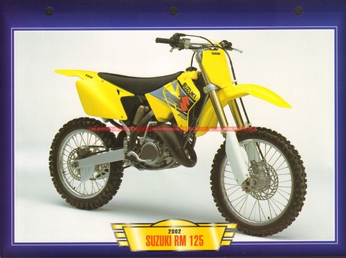 SUZUKI RM 125 RM125 2002 : Fiche Moto #000804 | eBay