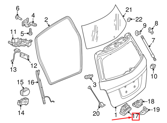 MERCEDES-BENZ GLK X-204 TAILGATE HANDLE SWITCH BUTTON A1667500193 for ...