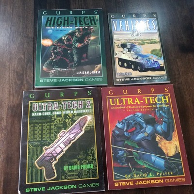 Lot 4 GURPS Role Playing Books HIGH-TECH, ULTRA TECH 2, VEHICLES Lite | eBay