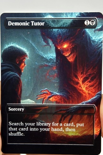 Demonic Tutor Proxy Card with Custom designed art | eBay