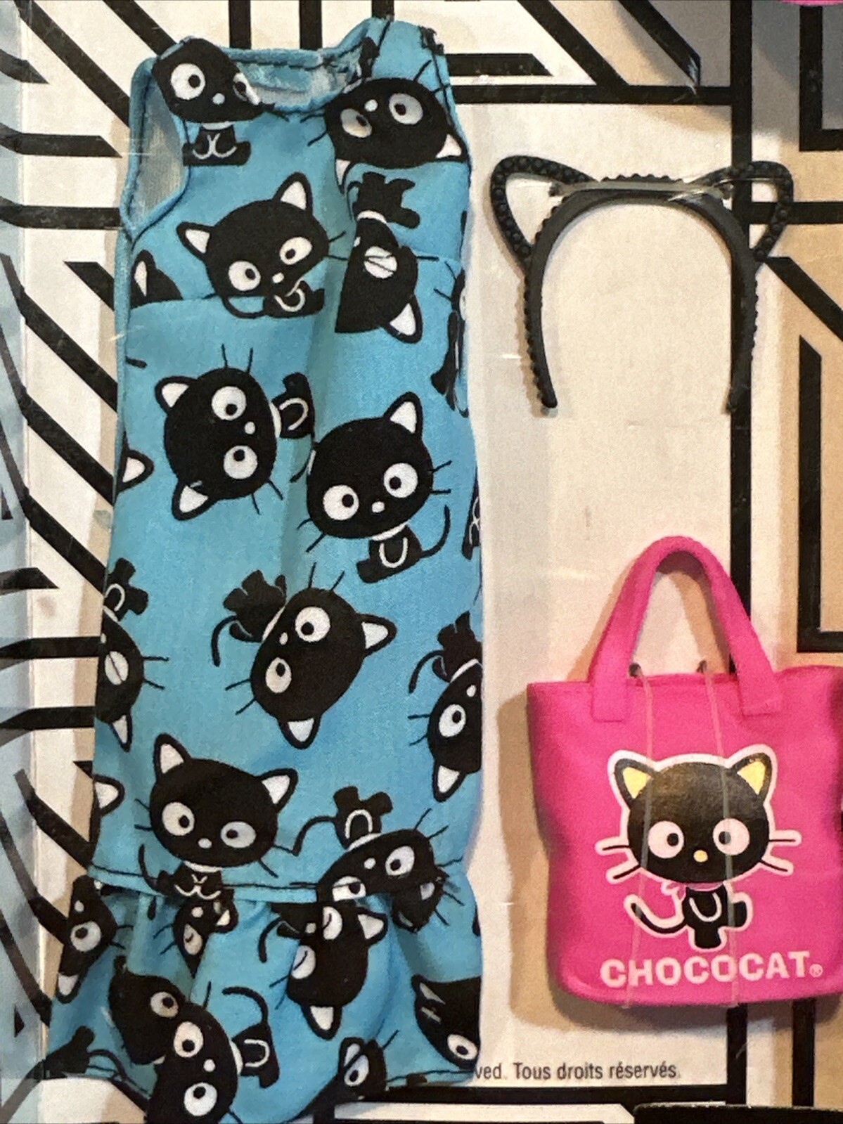 Barbie Hello Kitty Chococat Fashion Dress Blue Accessories Mattel ...