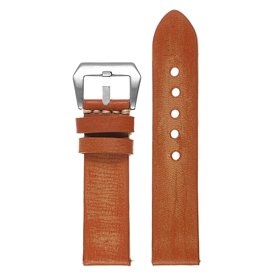 StrapsCo Vintage Washed Mens Thick Leather Watch Band - Quick Release ...