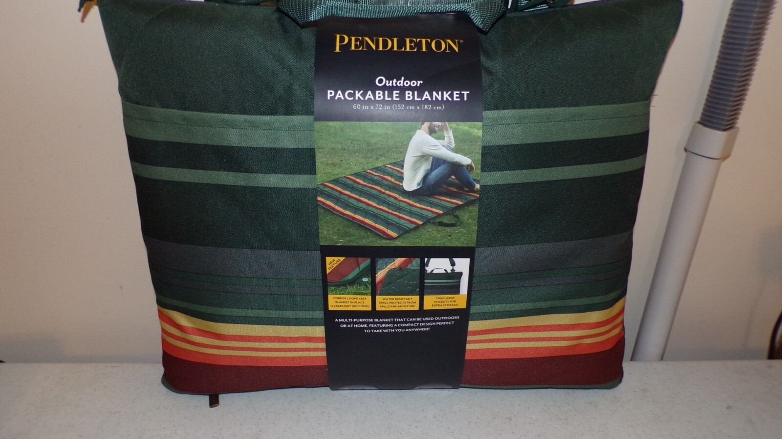 PENDLETON OUTDOOR PACKABLE BLANKET NIP 60 X 72 MULITCOLORED STRIPE PEARL BAY | eBay