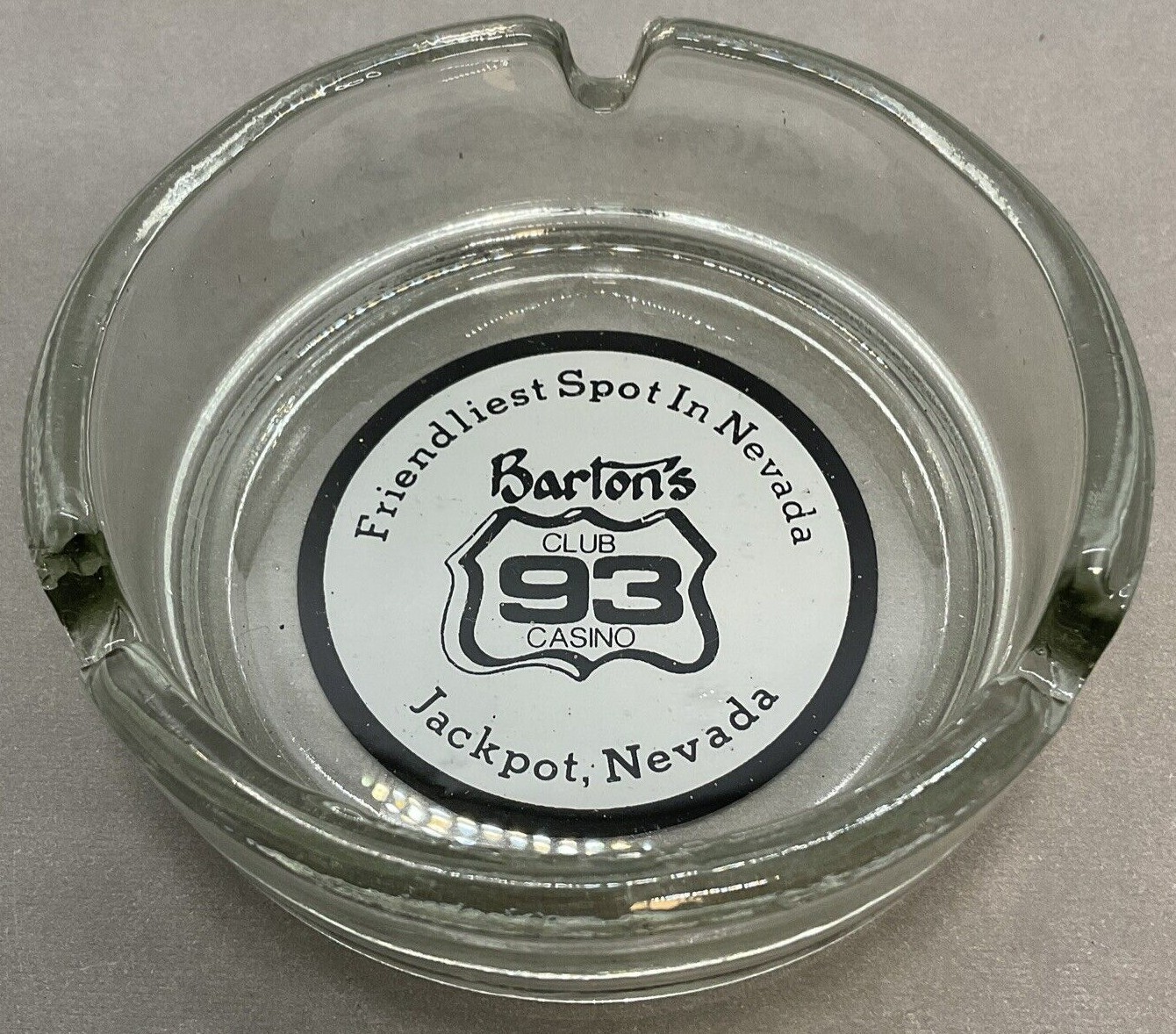 Vintage 3.5” Ashtray Barton’s Club 93 Casino Jackpot Nevada Friendliest ...