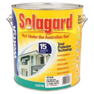 Wattyl Solagard Exterior Paint Satin MID BASE, 2L or 4L | eBay Australia