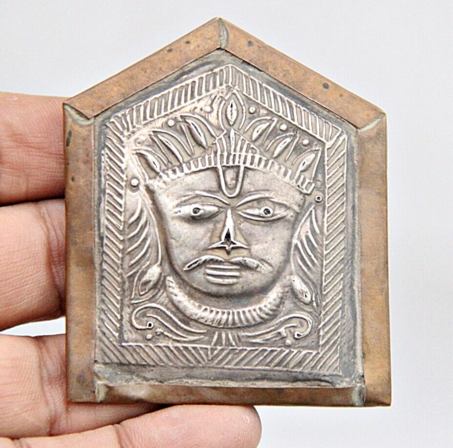 Rare Vtg Silver Foil Embossed Kuldevta Baba Ramdev Tak Silver and ...