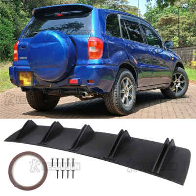For Toyota RAV4 Shark Fins Wing Rear Diffuser Bumper Lower Spoiler ...