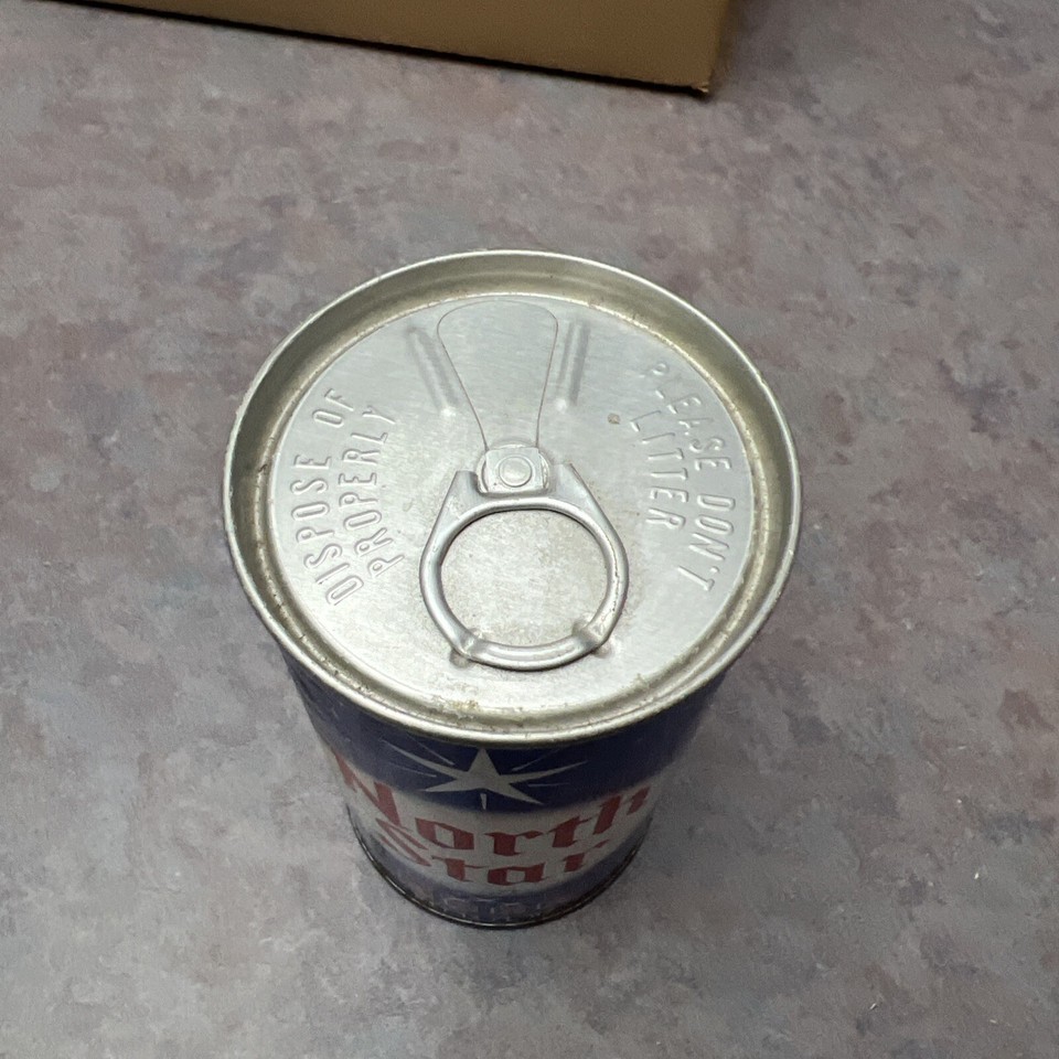 North Star BEER Steel can EARLY PULL TAB TOP CAN bottom opened | eBay
