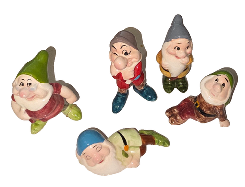 Walt Disney Productions 5 Dwarfs Doc Grumpy Bashful Sneezy Sleepy ...