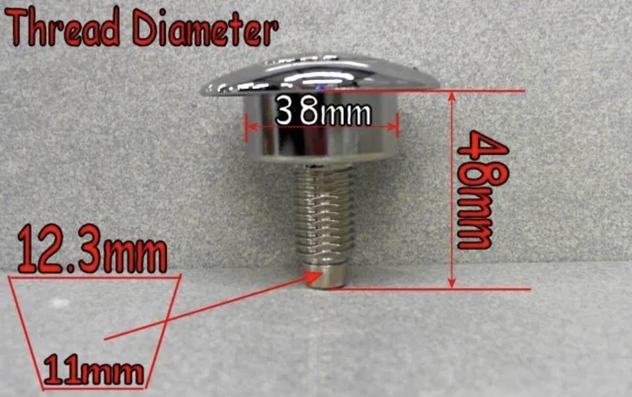 MFVB1B Multiflush by Multikwik Oval Dual Flush Valve Push Button Chrome ...