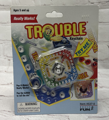 Vintage Trouble Game Key Chain Pop-O-Matic 1998 Hasbro: Basic Fun NEW ...