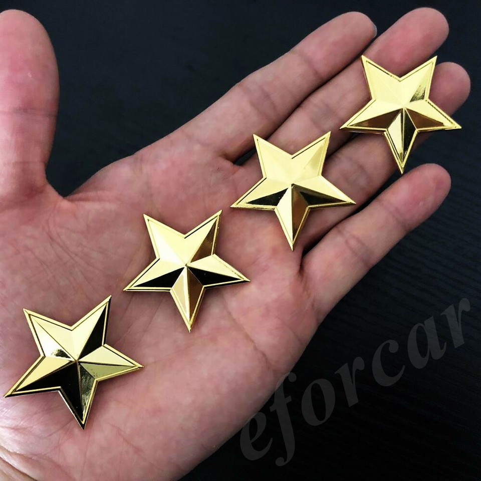 4pcs Golden Metal Pentacle Pentagram CPC Car Trunk Emblem Badge Decal ...