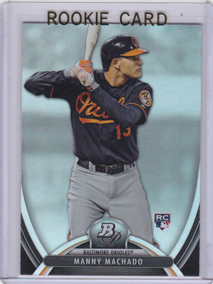 MANNY MACHADO ROOKIE CARD 2013 Bowman Platinum Baseball BALTIMORE ...
