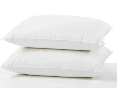 Luxury Twin Pack of 2 Pillows Soft Anti Allergenic Hollowfibre Hotel ...