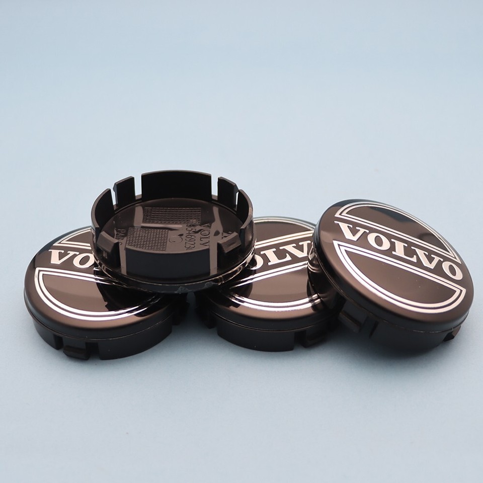 4PCS SET FOR VOLVO BLACK CENTER WHEEL HUB CAPS COVER RIMS 3546923 BLACK ...
