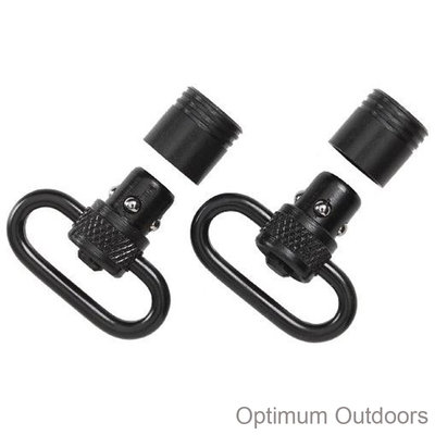 1 or 2 QD Push Button Rifle Sling Swivels Loops w Adapters Gun Swivel ...