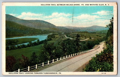 Vintage Postcard Sullivan Trail Looking Towards Tunkhannock ...