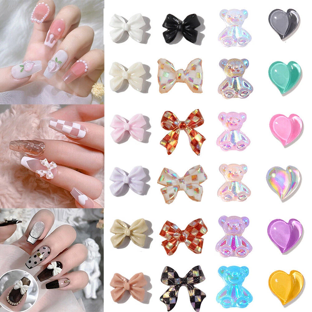 Rhinestone Bows For Nails