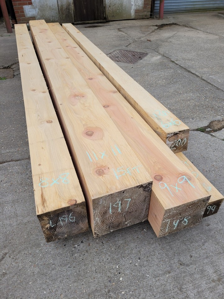 Structural Timber Posts Beams Larch Douglas Fir | eBay UK
