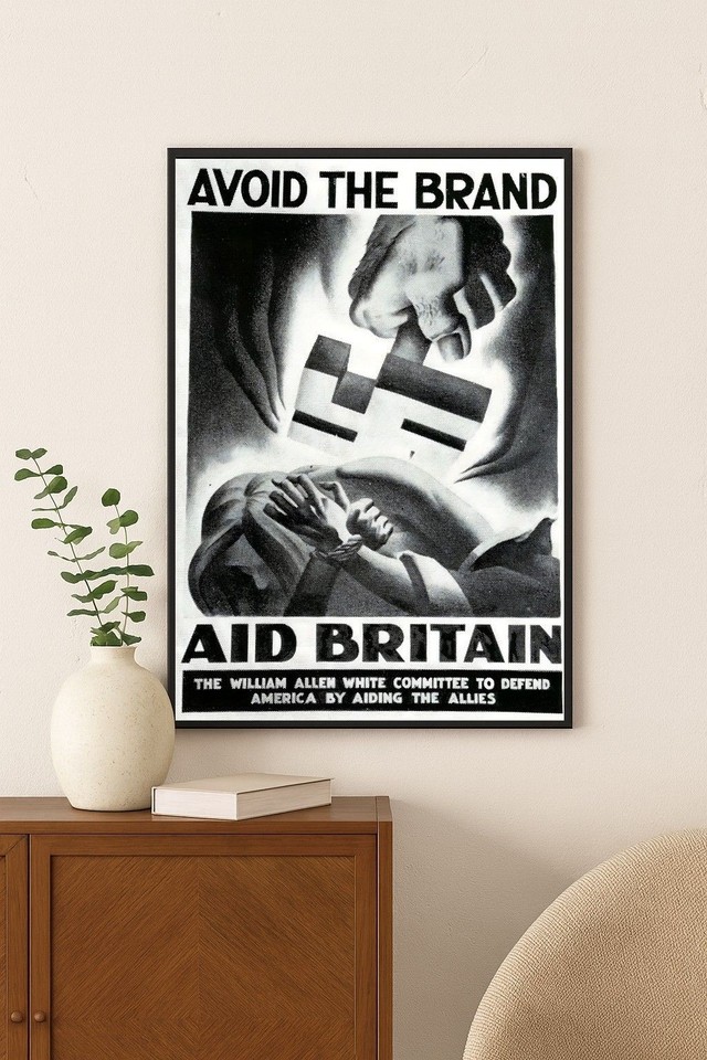 Avoid the Brand - Aid Britain 🇬🇧 WWII Propaganda Poster - 24x36 ...