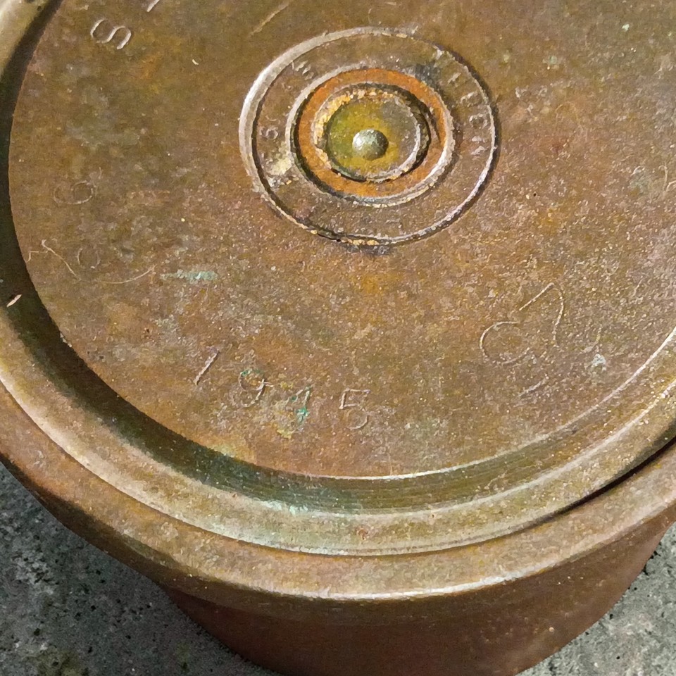 Vintage 40MM Navy Shell Trench Art (1945) Ash Tray WW2 CIGAR CIGARETTE ...