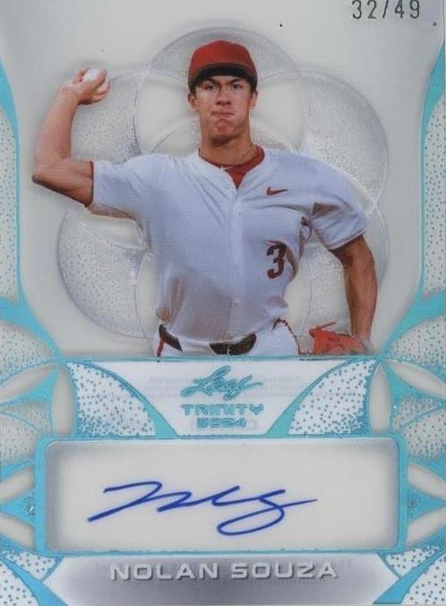 2024 Leaf Trinity - Clear Autographs Nolan Souza #CA-NS1 Platinum /49 ...