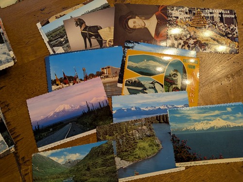 Lot 200 1960-80 vintage Dexter USA MINT Unposted Random select Postcard ...