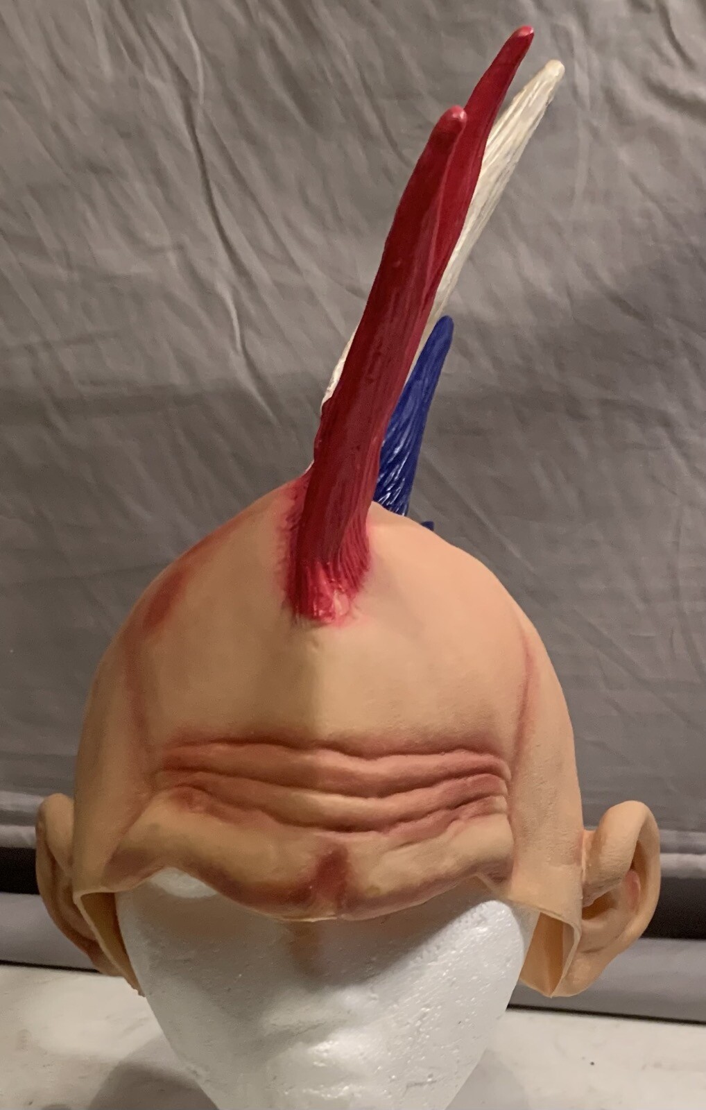 Red White Blue Spiked Mohawk Head Cap Mask Costume Pa… - Gem