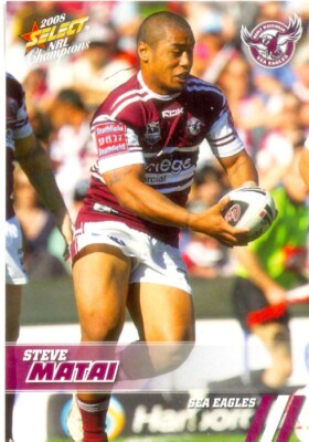 2008 Select NRL Champions Common Card 74 Steve Matai - Manly Sea Eagles ...