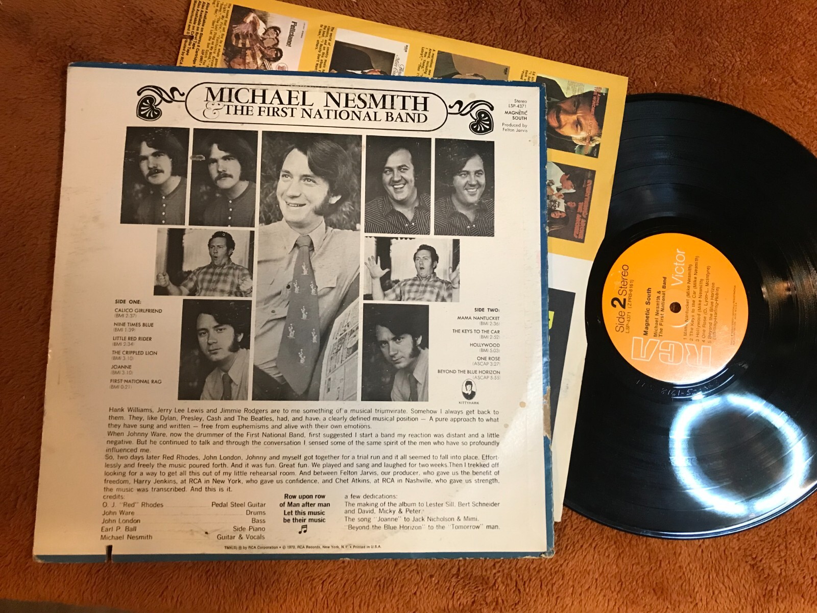 Michael Nesmith & The First National Band Magnetic South LP '70 Rockaway Monkees | eBay