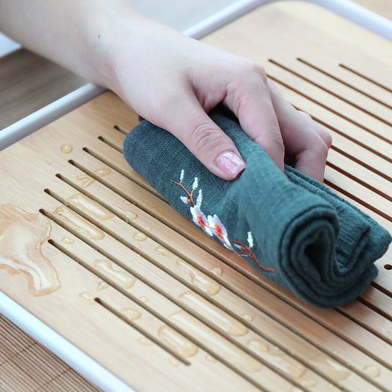Tea Towel Water Absorbent Cloth Embroidered Cotton Linen Towel No ...