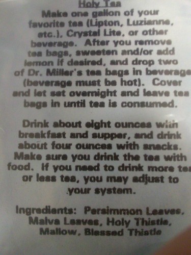 DR. MILLER'S ORIGINAL HOLY TEA 8 BAGS - 1 Month Supply | eBay