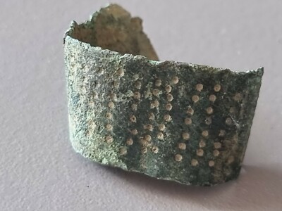 Nice bronze medieval thimble in uncleaned as found condition in England ...