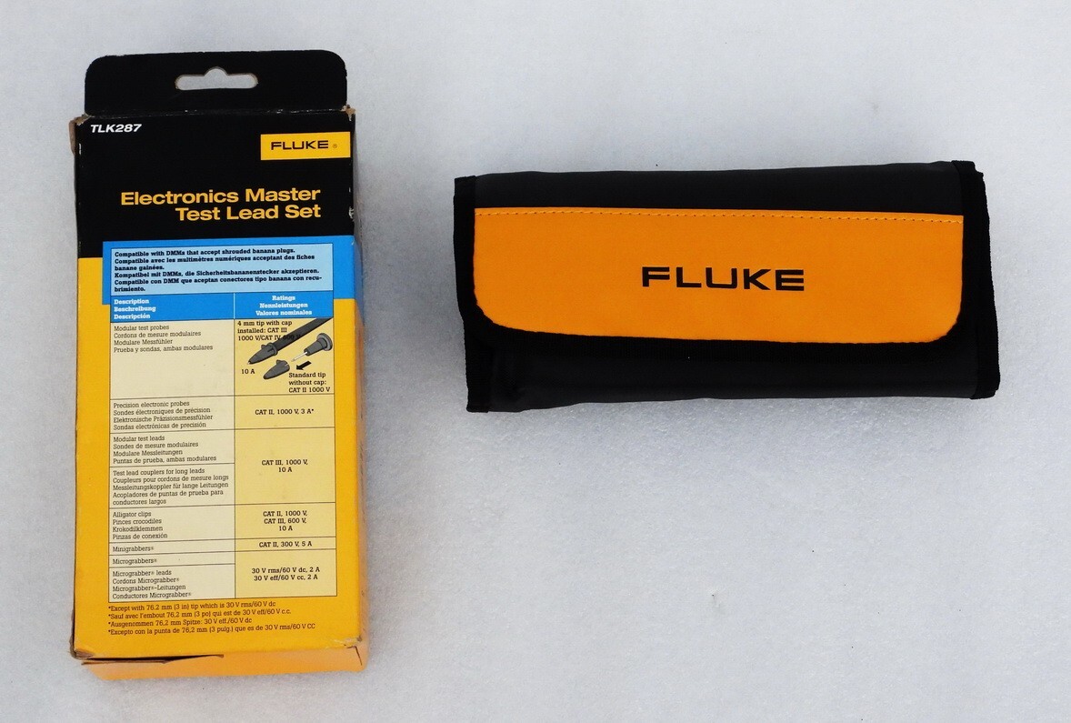 NOS FLUKE TLK287 INDUSTRIAL ELECTRONICS MASTER TEST LEAD SET ACCESSORY ...