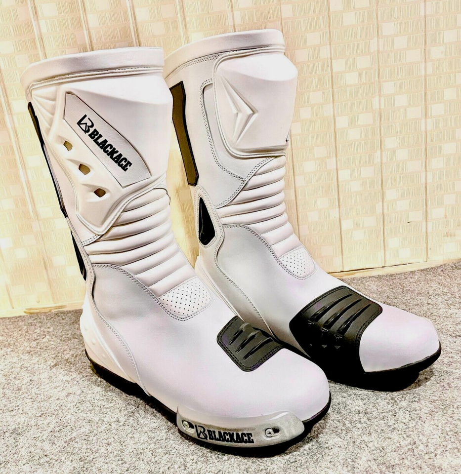 Motorcycle Motorbike Racing Leather Boots Shoes Motorcycle Race Boots ...