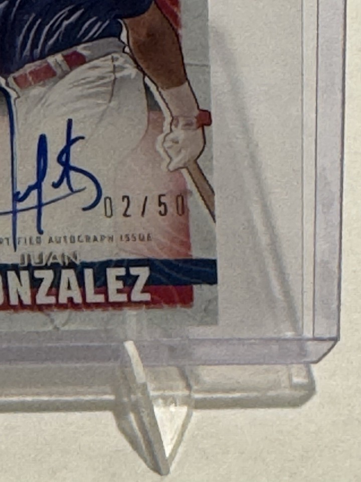 2023 Topps RIP Mini Juan Gonzalez Auto Red #TRA-JG Texas Rangers 2/50 ...