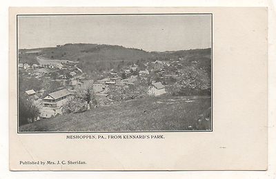 Aerial View of MESHOPPEN from Kennard's Park PA Vintage Wyoming County ...
