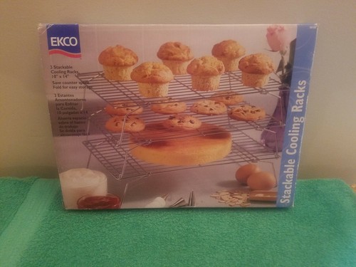 Ecko 3 Tier Cooling Rack Nonstick Coating Bakeware Bake Stackable ...