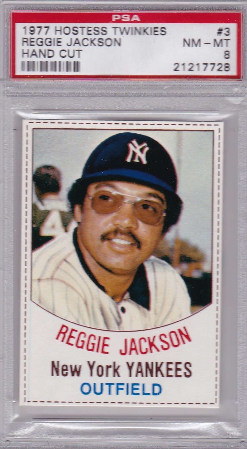 1977 Hostess Twinkies #3 REGGIE JACKSON (HOF) PSA 8 NM/MT NEW YORK ...